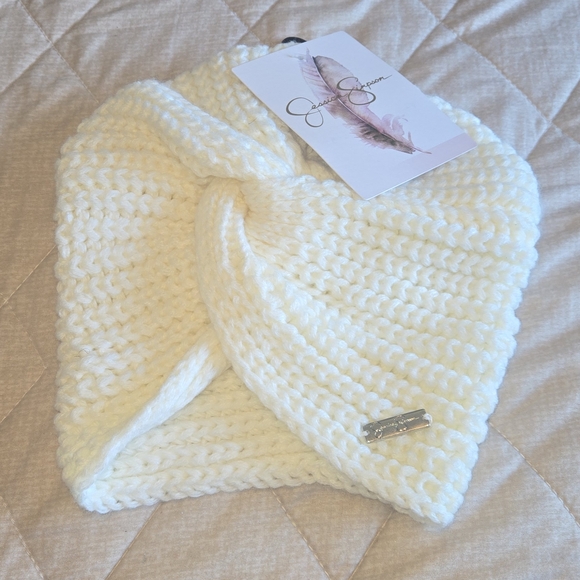 Jessica Simpson | Accessories | Jessica Simpson Cream Knit Hat | Poshmark